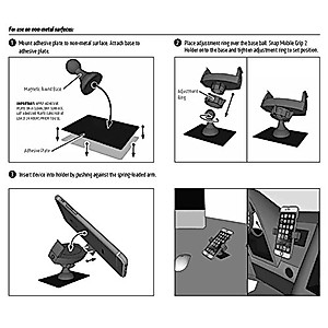 Arkon Magnetic Phone Mount Holder for iPhone X 8 7 6S Plus iPhone 8 7 6S Note 8 5 S8 S7 S6 Retail Black