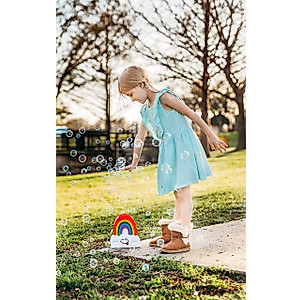 Good Banana Unicorn Bubble Machine, Cordless Automatic Bubble Maker, Blower for Kids, 2 Bottles of Solution, Indoor and Outdoor Play, Backyard, Patio, Bath Time, Big Billows of Colorful Bubbles