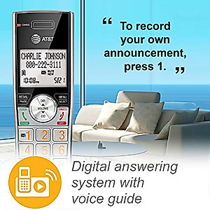 AT&T CL84215 Dect 6.0 Expandable Cordless Phone System W/Digital Answering