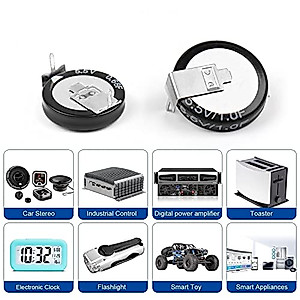 PIKIS 5.5V Super Capacitor V-Type Supercapacitor 0.1F 0.22F 0.33F 0.47F 0.68F 1F 1.5F 4.0F Super Capacitor Button Capacitance (Size : 5.5V0.47F-V)