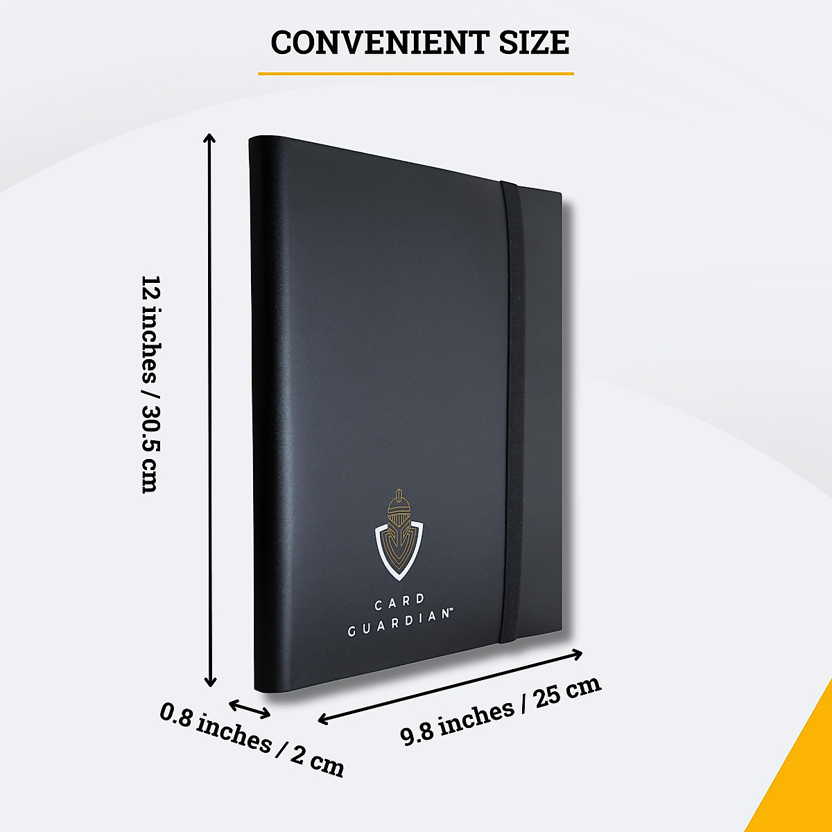 Card Guardian - 9 Pocket Trading Card Album 360 Side Loading Pocket Binder for Trading Card Games TCG (Black) Compatible with Pokemon Card Binder Yugioh Cards MTG Binder Sports Card Binder