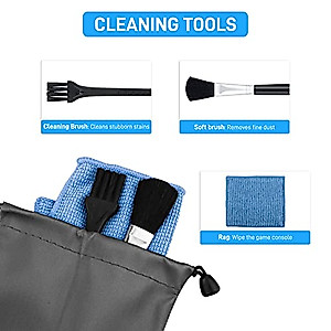 FANPL Dust Cover Kit for PS5,12 in 1 Accessories with Soft Dust Case for Playstation 5 Console, Silicone Plugs for Port, Cleaner Kit - Waterproof Scratchproof Dust Set for PS5