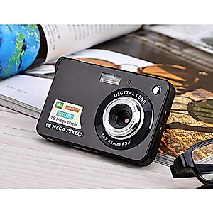 Digital Camera Mini Pocket Camera 18MP 2.7 Inch LCD Screen 8X Zoom Smile Capture Anti-Shake with Battery