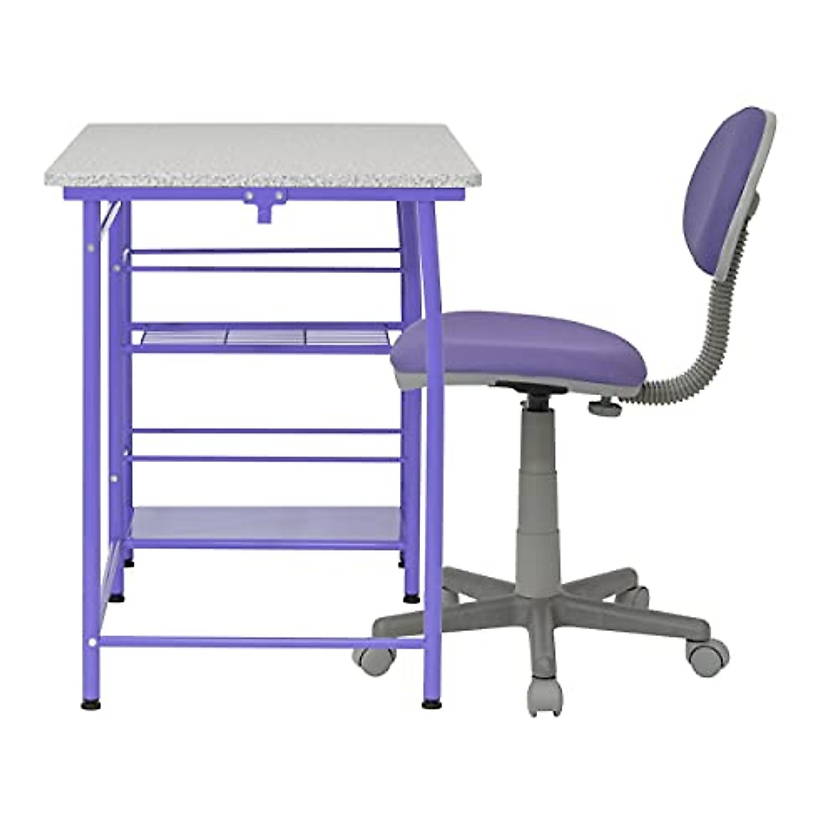 Calico Designs Study Zone II Student Desk and Task Chair 2 Piece Set, Purple