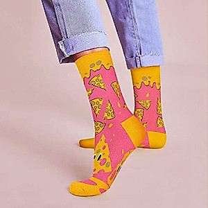 AGRIMONY Funny Cheese Socks for Women Ladies Teen Girls - Cheese Gifts Cute Fun Crazy Novelty Funky Food Silly Fancy Socks Stocking Stuffers-Valentines Day Christmas Gifts