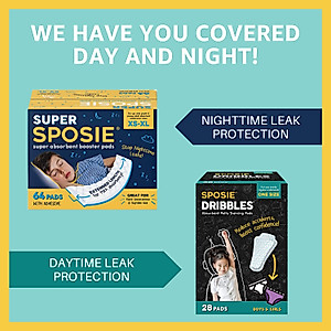 Sposie Diaper Booster Pads - Underwear and Diaper Liners for Potty Training, Potty Training Underwear Inserts and Incontinence Underwear Liners