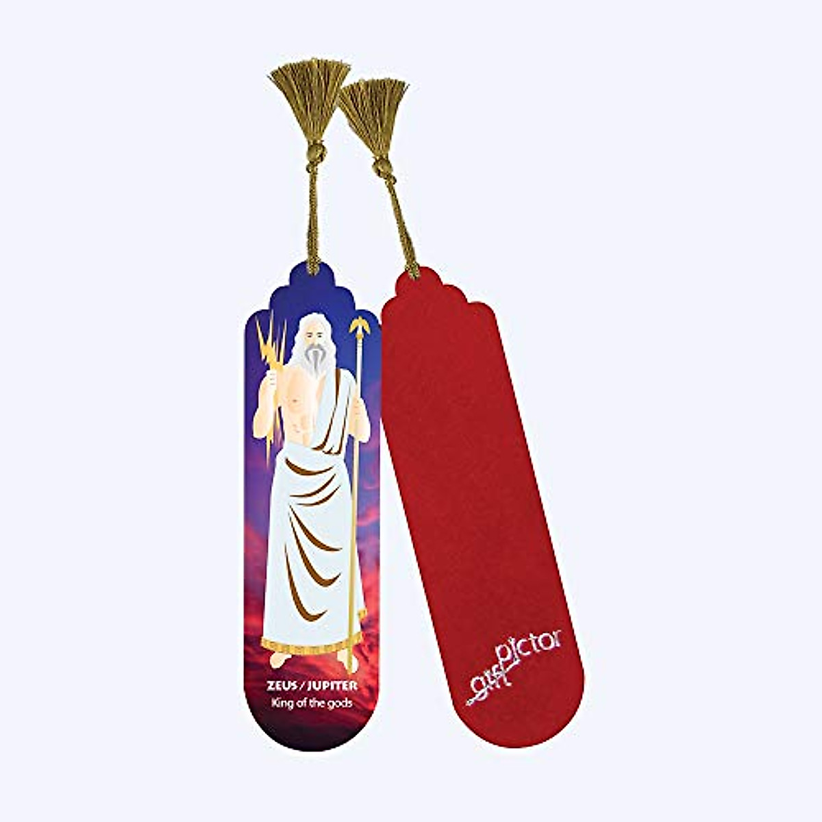 Pictor Gift Myth and Hero Decorative 4 Piece Bookmark Set, Artwork Metal Pressed with Suede Back (Myth and Hero Alpha Series)