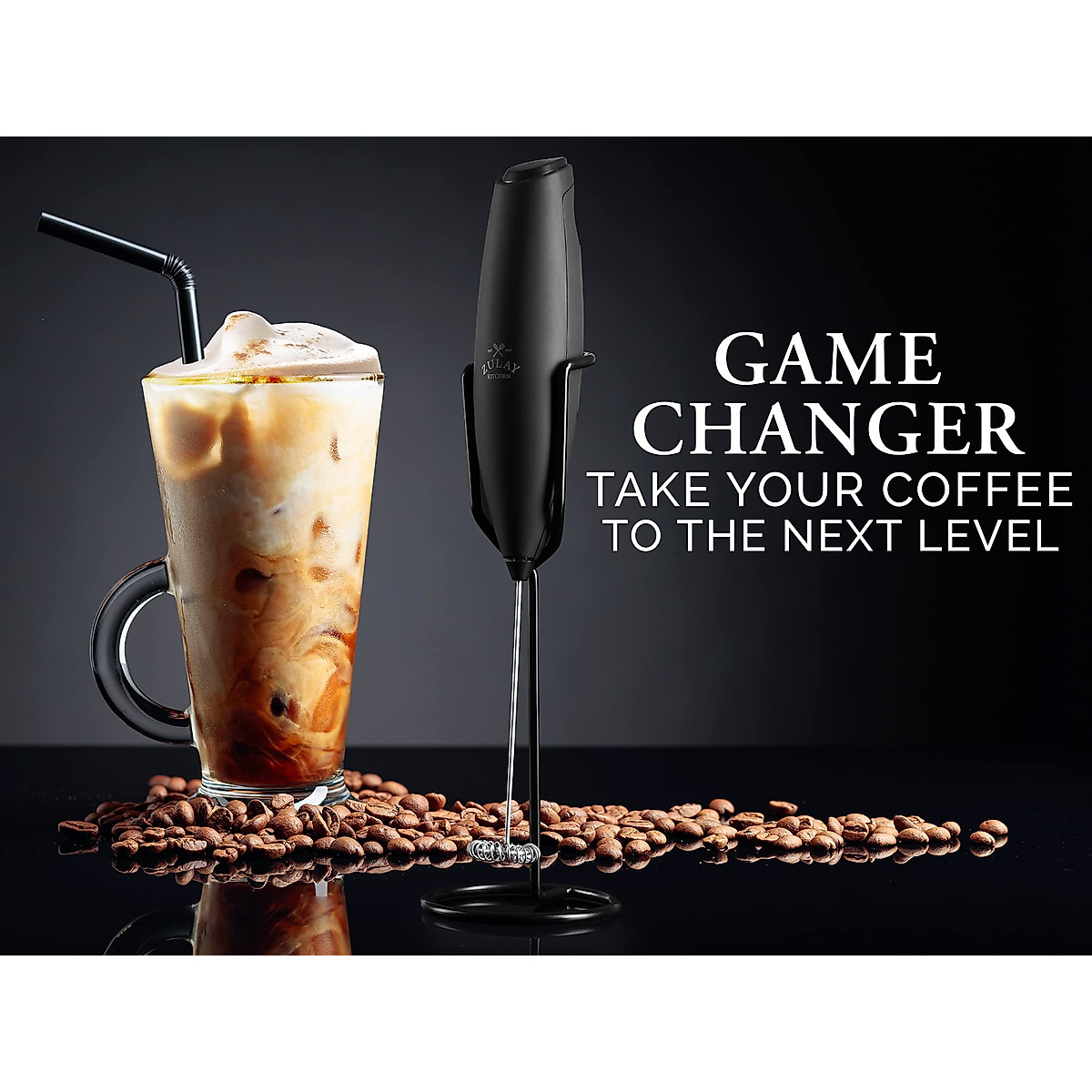 Zulay Magia Super Automatic Coffee Espresso Machine - Frother Handheld Foam Maker for Lattes - Espresso Coffee Maker With Easy To Use 7” Touch Screen & Executive Milk Frother with Stand