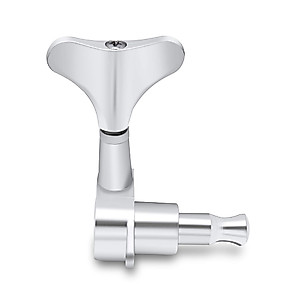 Metallor Guitar Sealed Tuners Tuning Pegs Machine Heads 4 In Line for Right Hand 4 String Bass Guitar Chrome.