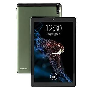 HD Tablet, 2.4G 5G WiFi 8800mAh Green 1960x1080 IPS 100240V 10.1 Inch 11.0 Reading Tablet (US Plug)