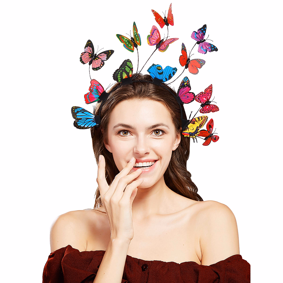 Coucoland Butterfly Fascinator Hat Derby Fascinators Butterfly Headpiece for Festival Halloween Costume Party