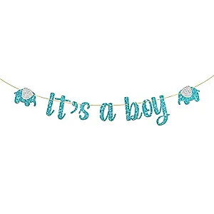It's a Boy Banner, Baby Shower Party Garland Decorations For Baby Boys, Babies First Communion Party Decors Supplies, Pregnant AF | Baby 1st/2nd Birthday Party Photo Props