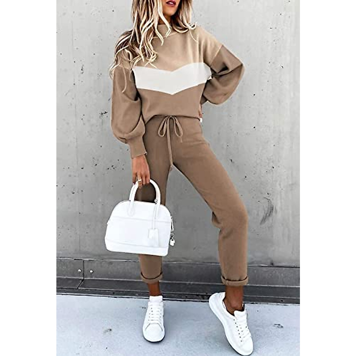 ETCYY NEW Women's 2 Piece Lounge Sets Outfits Long Sleeve Sweatshirt and Sweatpants Sweatsuit