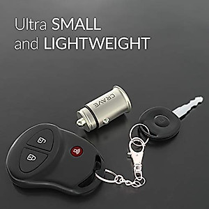 Crave Metal Car Charger [24W 4.8A 2 Port Dual USB] Zinc Alloy Universal Compact 12 Volt Charger, Smart Charge IC Technology