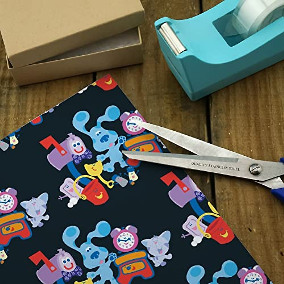 GRAPHICS & MORE Blue's Clues Friend Group Gift Wrap Wrapping Paper Rolls