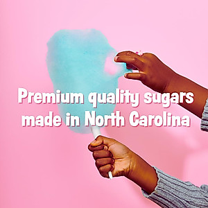 Cotton Candy Express Floss Sugar Variety Pack with 5 - 11oz Plastic Jars of Lime, Watermelon, Pina Colada, Blue Raspberry, Pink Vanilla Flossing Sugars Plus 50 Paper Cotton Candy Cones