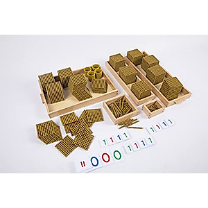 Adena Montessori Golden Beads Materials Decimal System Bank Game Mathematics Math Montessori Toys