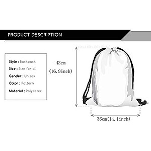 Drawstring Backpack Dead Sugar Skull Bag Water Resistant Lightweight Gym Sackpack For Hiking Yoga Gym Swimming Travel Beach