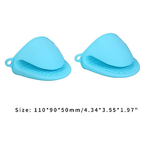 Oven Mitts Gadgets Rubber Oven Mitts 2pcs Thicken Grill Gloves BBQ Gloves Bowl Pot Clips Kitchen Gadgets for Baking Cooking (Color : A)