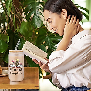 Book Lovers Gifts-Birthday Gifts for Book Lovers Women-Bookish Gifts Librarian Appreciation Gifts Book Club Gifts for Readers Bookworms Teacher Student Her Best Friends 16oz Glass Cup Graduation