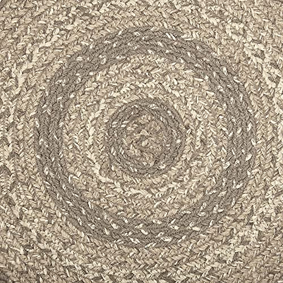 VHC Brands Cobblestone Farmhouse Decor Dining Room Jute Chair Pad with Ties- 15 Inch Round Seat Cushion, Single Pack, Taupe