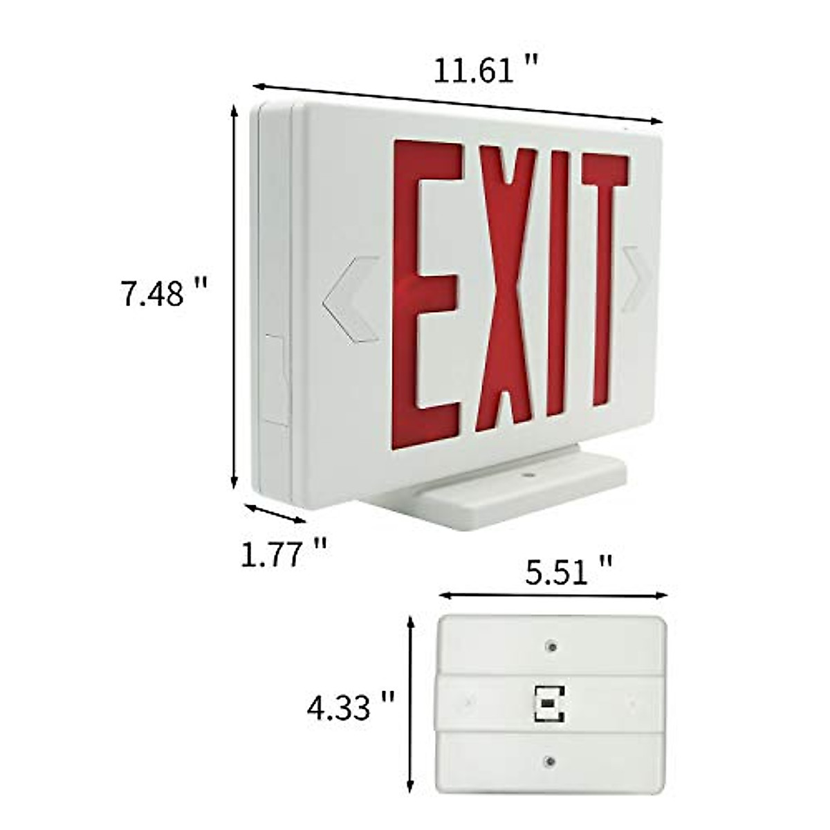 HYD-Parts 6 Packs Exit Emergency Light LED,UL Certified - Red Emergency Exit Sign Light for Business, Battery Backup
