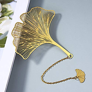 4 Pack Metal Bookmarks with Chain, Golden Hollow Bookmark for Book Lovers, Writers, Readers, Children, Teens, Men, Women, Adults