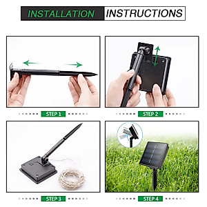 Binval Solar String Lights, 72ft 200Led, Copper Wire Led String Lights Ambiance Lighting for Patio, Lawn, Garden, Landscape, Home, Wedding, Christmas Party, Xmas Tree, Waterproof (Warm White, 2-Pack)