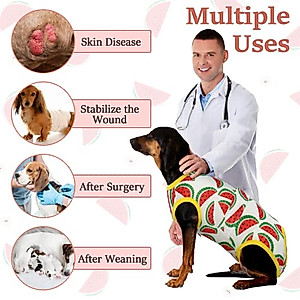 Bonaweite Dog Recovery Suit After Surgery, Pet Professional Surgical Shirt for Male Female Dogs Abdominal Wounds Bandage, Substitute E-Collar & Cone, Post-Operative Puppy Cat Onesies Snugly Vest