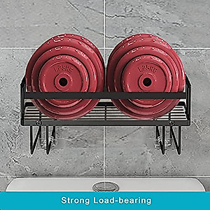 Over The Toilet Storage, Bathroom Organizer Shelves,Multifunctional Toilet Rack, No Drilling Space Saver with Wall Mounting Design,with Hook & Adhesive Base, Black