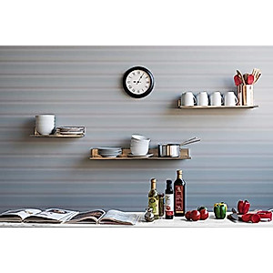 Wallniture Plat Stainless Steel Wall Shelf Heavy Duty Restaurant Bar Cafe & Home Kitchen Organization and Storage Shelf Set of 2 23.60" Silver