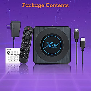 Android TV Box 11.0, X96 X4 Android TV Box 4GB RAM 32GB ROM, Amlogic S905X4 Quad-Core 64bits 1000M LAN Dual-WiFi 2.4G/5G 8K/6K/AV1/3D/USB 3.0/BT 4.2 Android Box
