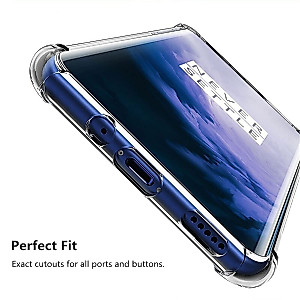 iCoverCase for OnePlus 7 Pro Case Clear, Corner Shockproof Protective Phone Case Soft TPU Slim Thin Case for OnePlus 7 Pro - Clear