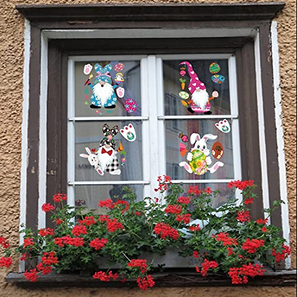 DmHirmg Easter Window Clings,Upgraded Static Easter Window Sticker,Window Sticker for Decorations 9 Sheets