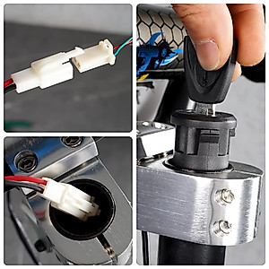 Ignition Key Switch Lock 2 Wire - Key Switch Starter Parts for Electric Trike and Scooter, Golf Carts, Bikes