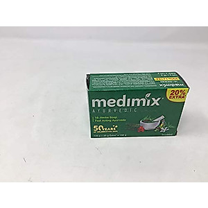 Medimix Herbal Handmade Ayurvedic Classic 18 Herb Soap for Healthy and Clear Skin Pack of 10 (10 x 125 g)
