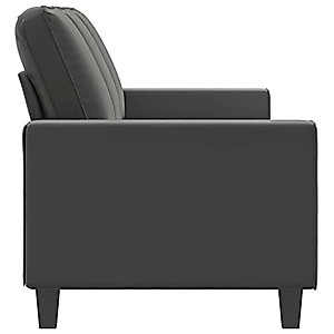 vidaXL 3-Seater Sofa Dark Gray 70.9" Microfiber Fabric