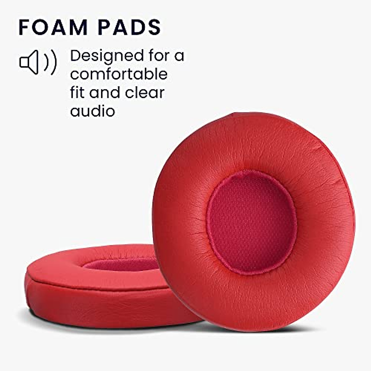 kwmobile Replacement Ear Pads Compatible with Beats Solo 2 Wireless/Solo 3 Wireless - Earpads Set for Headphones - Orange