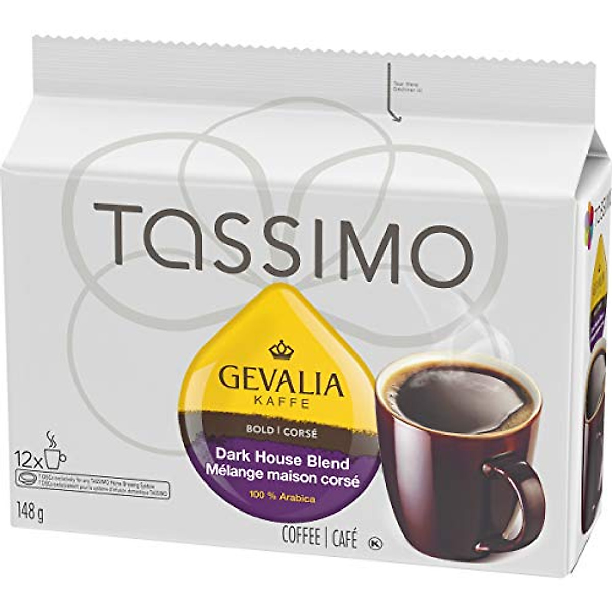 Gevalia 12 T Discs -Bold Dark House Blend (148g / 5.22oz) Made in Canada