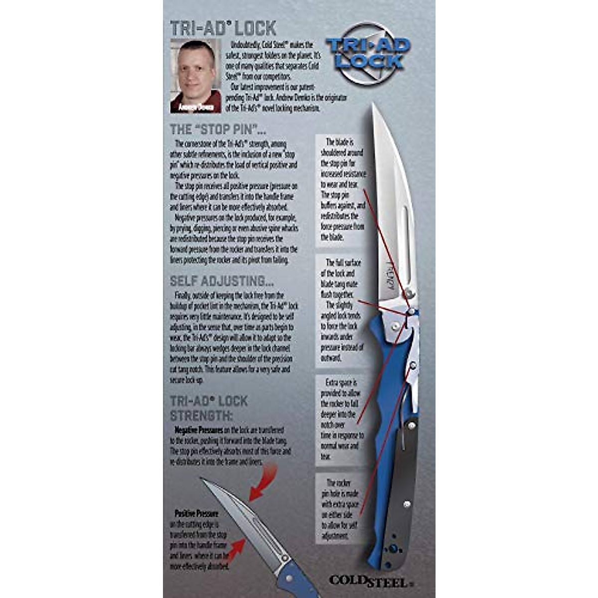 Cold Steel Voyager Series Folding Knife with Tri-Ad Lock and Pocket Clip, Kris, XL