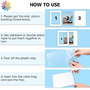 MBC MAT BOARD CENTER, Pack of 10-18x24 Pre-Cut 13x19 - White Mats - for Pictures, Photos, Framing - Kit Includes: 10 White Backboards and 10 Clear Bags - Acid Free, 4-ply Thickness, White Core