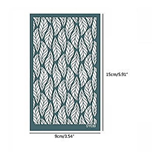 CHBC Silk Screen for Polymer Clay, Reusable Silk Screen Stencils for Polymer Clay, Printing on Clay & Other Jewelry Making Clay Earrings Decoration (1#)