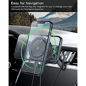 [Semiconductor Cooling] MagSafe Car Charger, ZeeHoo MagSafe Car Mount Charger Wireless Fast Charging for iPhone 14 13 12 Pro Max Mini,15W Cooling Charging Air Vent Phone Holder