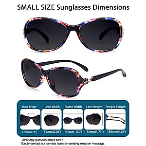 LVIOE Vintage Oval Polarized Sunglasses for Women UV400 Protection Four-leaf Clover Trim Driving Shades LS331