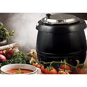 Winco Electric Soup Warmer, 10.5-Quart,Black