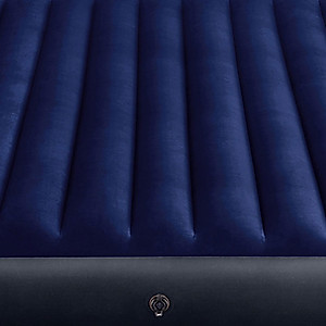 Intex 80 x 60 x 10 Inch Dura-Beam Fiber-Tech Vinyl Standard Downy Air Mattress with Plush Top and 2-in-1 Valve, Queen (Pump Not Included)