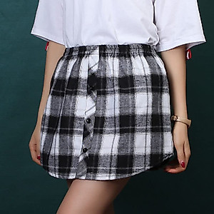 Women Half Slips Casual Shirt Extenders Skirt Fake Top Lower Sweep for Leggings Half Length Skirt (X-Large, 3 Pieces Red, Black White Purple)