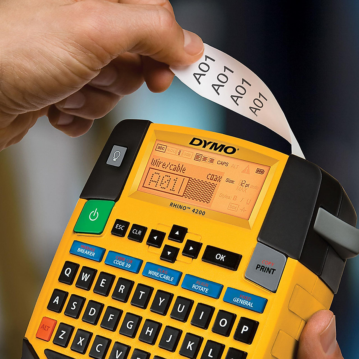 DYMO Industrial Flexible Nylon Labels, 3/4", Black on White, 18489, DYMO Authentic