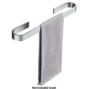 Towel Holder Stainless Steel Towel Holder Rack Hanger Wall Hanging Bar Organizer for Bathroom and Kitchen Storage Black and Silver