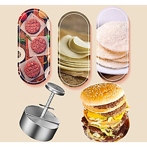 ANQUIPET Burger Press, Stainless Steel Adjustable Hamburger Press Patty Maker, Non-Stick Smash Burger Mold for Griddle, Ideal for Beef Veggie Burger BBQ Barbecue Grill